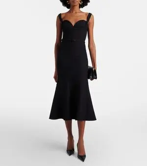 Roland Mouret Belted Corset Midi Dress