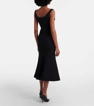 Roland Mouret Belted Corset Midi Dress