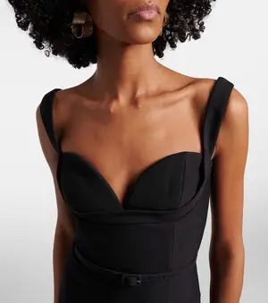 Roland Mouret Belted Corset Midi Dress