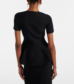 Roland Mouret Embellished Peplum Top