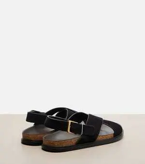 THE ROW Buckle Suede Sandals