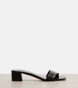 THE ROW Leather Mules - Brown