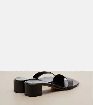 THE ROW Leather Mules - Brown