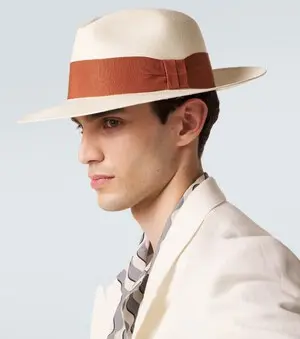 Frescobol Carioca Rafael Straw Fedora - White