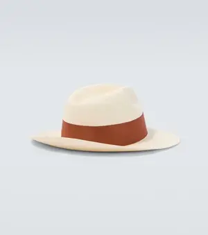 Frescobol Carioca Rafael Straw Fedora - White
