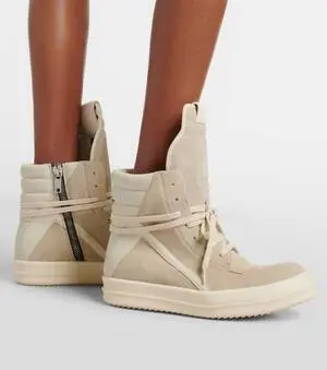 Rick Owens Temple Geobasket High-top Sneakers - Grey