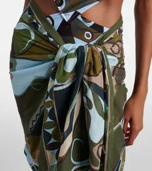 Emilio Pucci Orchidee Cotton Beach Cover-up - Multicoloured