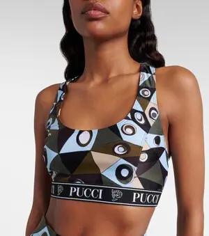 Emilio Pucci Occhi Sports Bra - Multicoloured