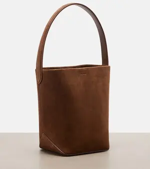 THE ROW Park Edge N/s Suede Bucket Bag - Brown