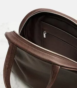 THE ROW Bindle Small Leather Tote Bag - Brown