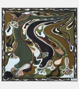 Emilio Pucci Orchidee Silk Twill Scarf - Multicoloured