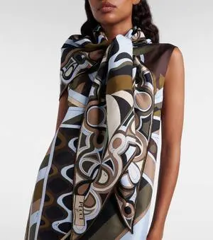 Emilio Pucci Marmo Silk Twill Scarf - Multicoloured