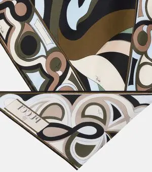 Emilio Pucci Marmo Silk Twill Scarf - Multicoloured