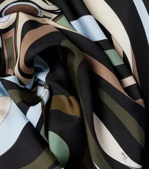 Emilio Pucci Marmo Silk Twill Scarf - Multicoloured
