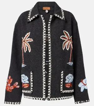 Alanui Remember Me Virgin Wool Jacket Grey