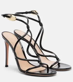 GIANVITO ROSSI Gianvito Rossi Jungle Mamba Leather Sandals Black