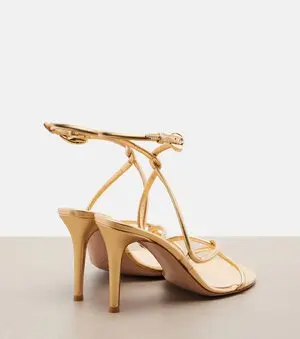 GIANVITO ROSSI Metallic Leather Sandals