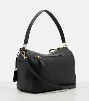 Prada Medium Leather Shoulder Bag - Black