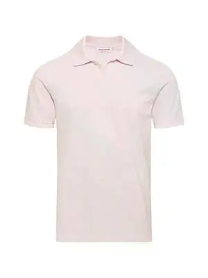 Orlebar Brown Bruno Pique Colourblock Polo Shirt - Pink