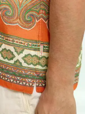 Orlebar Brown Maitan Paisley-print Shirt - Orange