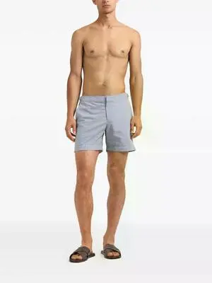 Orlebar Brown Bulldog Seersucker Stripe Beachwear - Blue