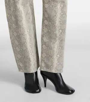 Citizens Of Humanity Miro Snake-print Barrel-leg Jeans