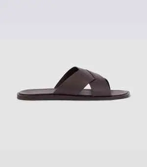 Orlebar Brown Muro Leather Sandals - Brown