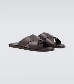 Orlebar Brown Muro Leather Sandals - Brown