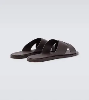 Orlebar Brown Muro Leather Sandals - Brown