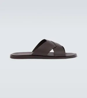 Orlebar Brown Orlebar Brown Muro Leather Sandals Brown