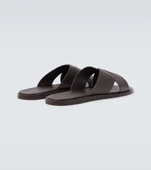 Orlebar Brown Muro Leather Sandals - Brown