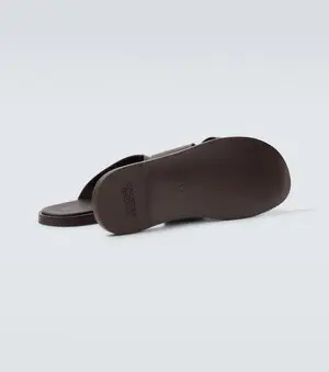 Orlebar Brown Muro Leather Sandals - Brown