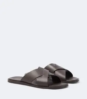 Orlebar Brown Muro Leather Sandals - Brown