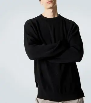 Rick Owens Jumbo Ls Virgin Wool Sweater - Black