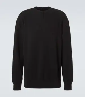 Rick Owens Jumbo Ls Virgin Wool Sweater - Black