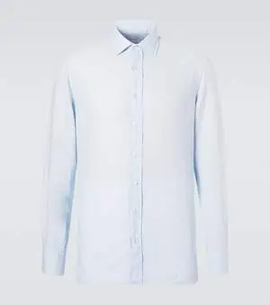 LARDINI Linen Shirt - Blue