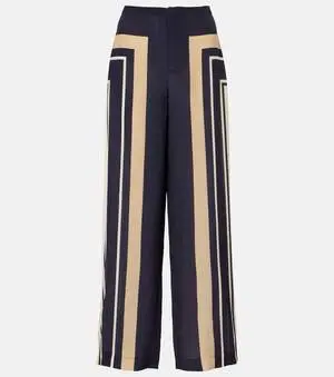 SIR. Pietra Printed Silk Wide-leg Pants - Multicoloured