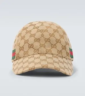 Gucci Gg Canvas Web Stripe Baseball Cap - Beige