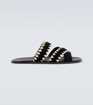 Manolo Blahnik Nello Suede Sandals