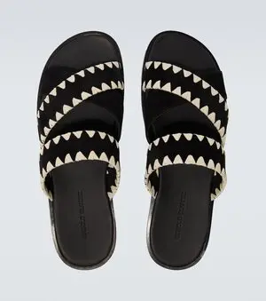 Manolo Blahnik Nello Suede Sandals