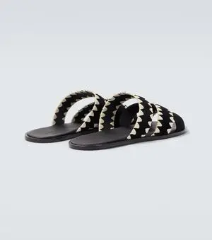 Manolo Blahnik Nello Suede Sandals