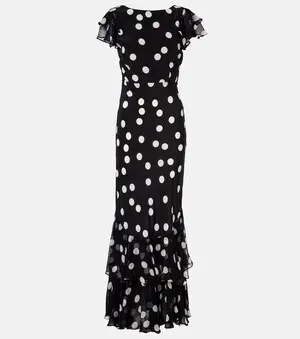 Rixo Polka Dots Evening Dresses