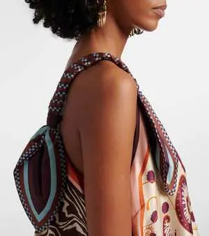 ALEMAIS Printed Silk Twill Top