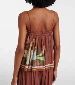 ALEMAIS Alfie Floral Sleeveless Top - Brown