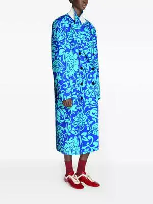 Dries Van Noten Floral Print Double-breasted Coat