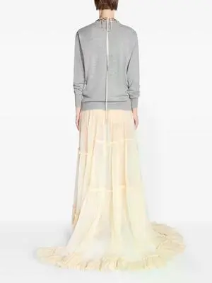 Dries Van Noten Tiered Ruffled Maxi Skirt - Neutrals