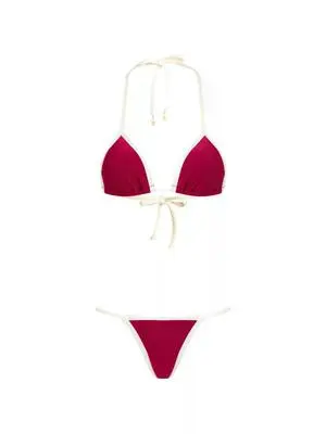 AMIR SLAMA Tie-fastening Bikini Set - Red