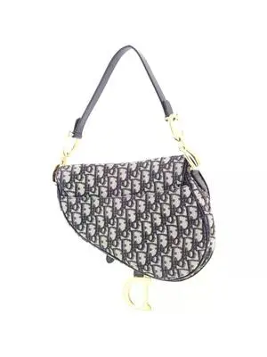 Dior Saddle Handbag Oblique Canvas Medium - Blue