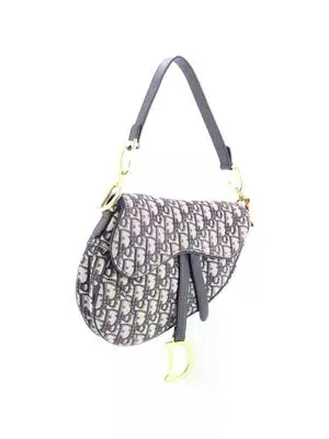 Dior Saddle Handbag Oblique Canvas Medium - Blue