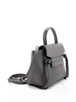 Celine Belt Bag Textured Leather Nano Shoulder Bag - Grey